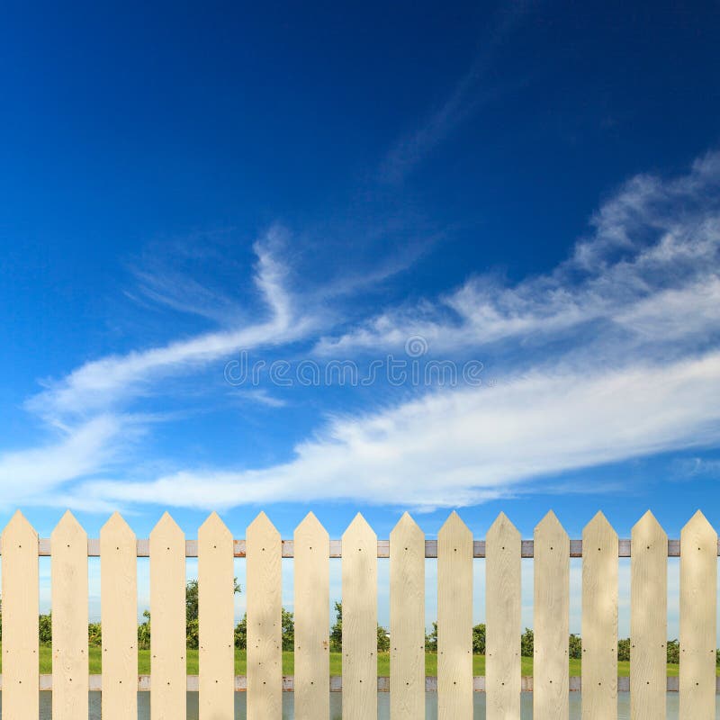 White Fences with Green Leaves Stock Image - Image of clear, outdoor ...