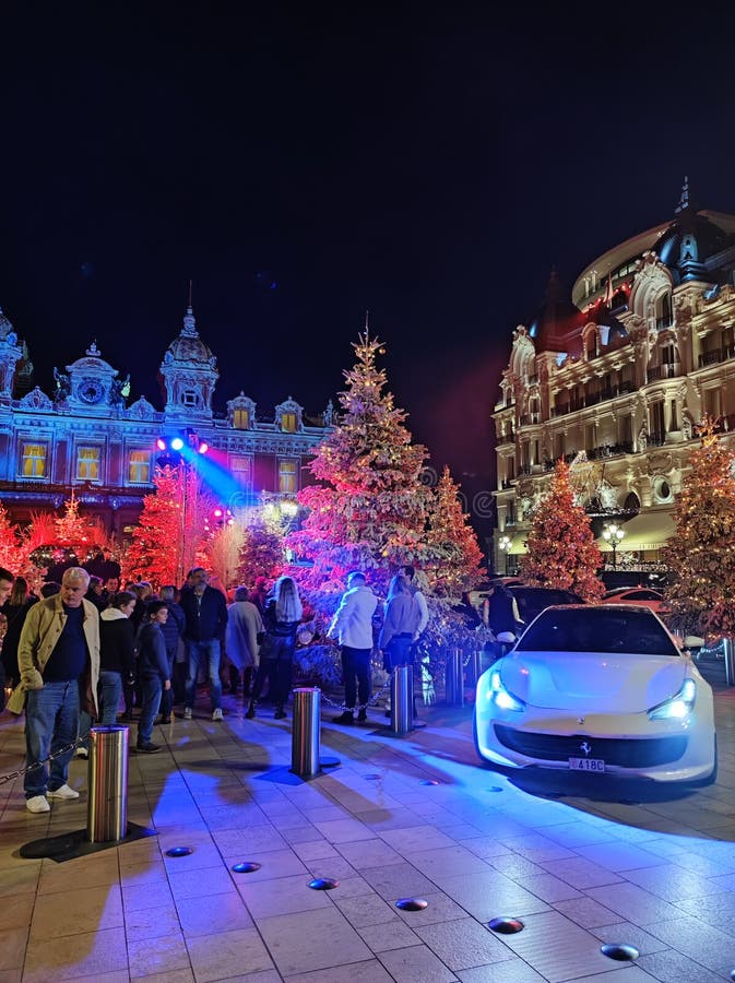 White Ferrari in Monaco-Montecarlo Editorial Image - Image of christmas ...