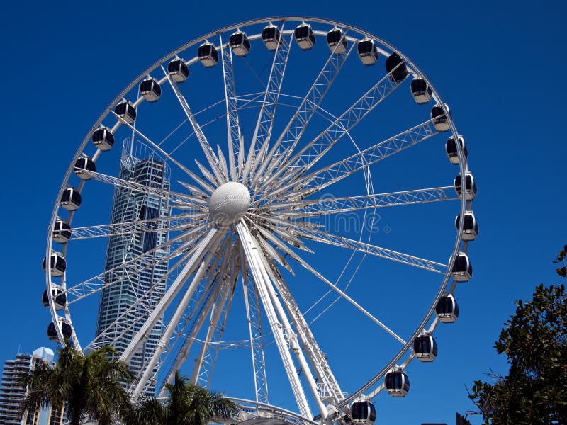 White Ferris Wheel stock photo. Image of building, coast - 18925764