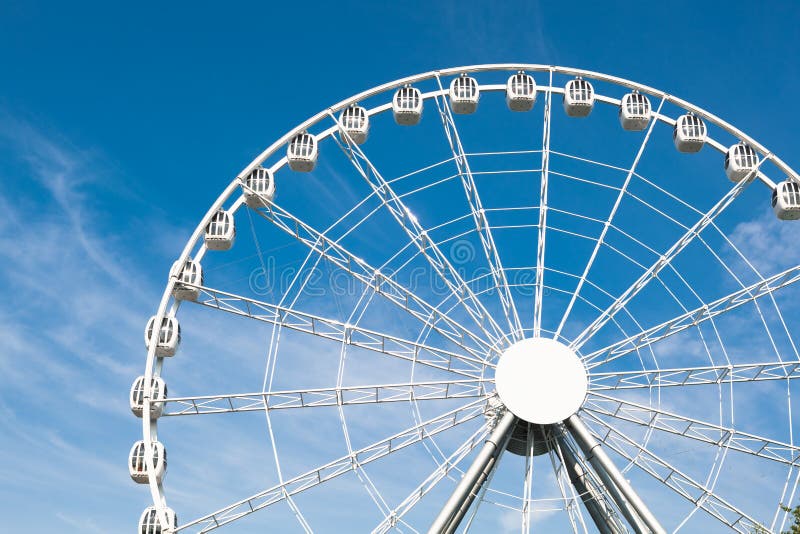 White ferris wheel stock image. Image of ferris, abstract - 56382665