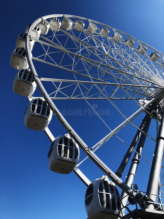 White Ferris Wheel in the Park View Stock Photo - Image of wheel, view ...