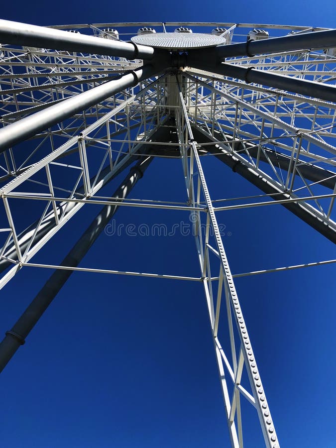 White Ferris Wheel in the Park View Stock Photo - Image of ferris ...