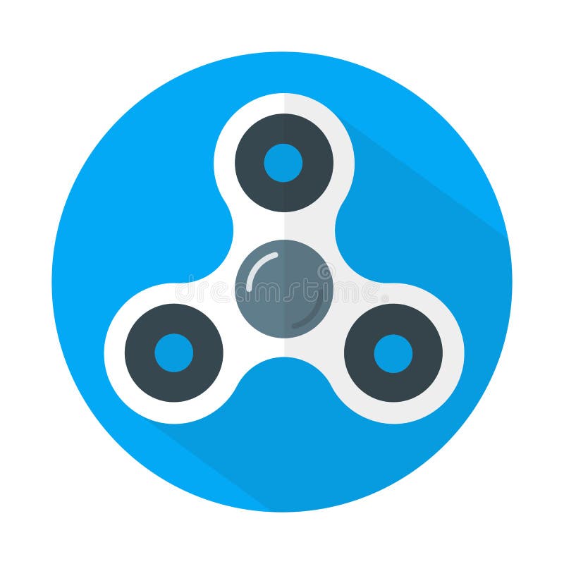 White Fidget Spinner Icon Flat Style Vector Isolated Stock Vector ...