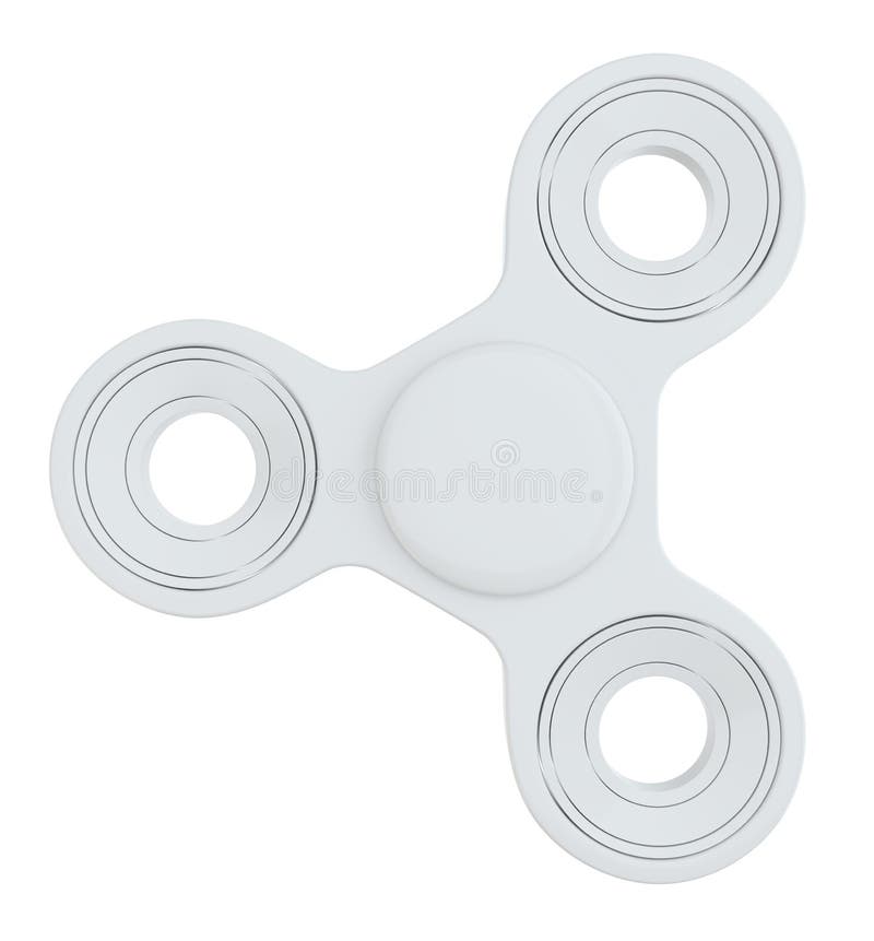 White Fidget Spinner stock illustration. Illustration of thoughtout ...