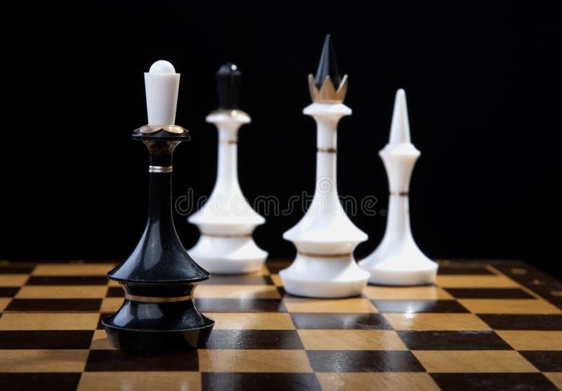 The White Queen Checkmate To Black King Stock Image - Image of player ...