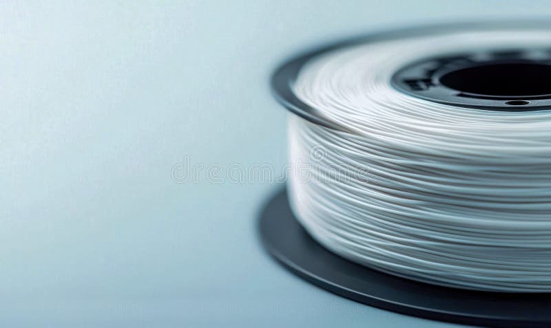 White Filament on Spool stock illustration. Illustration of modern ...