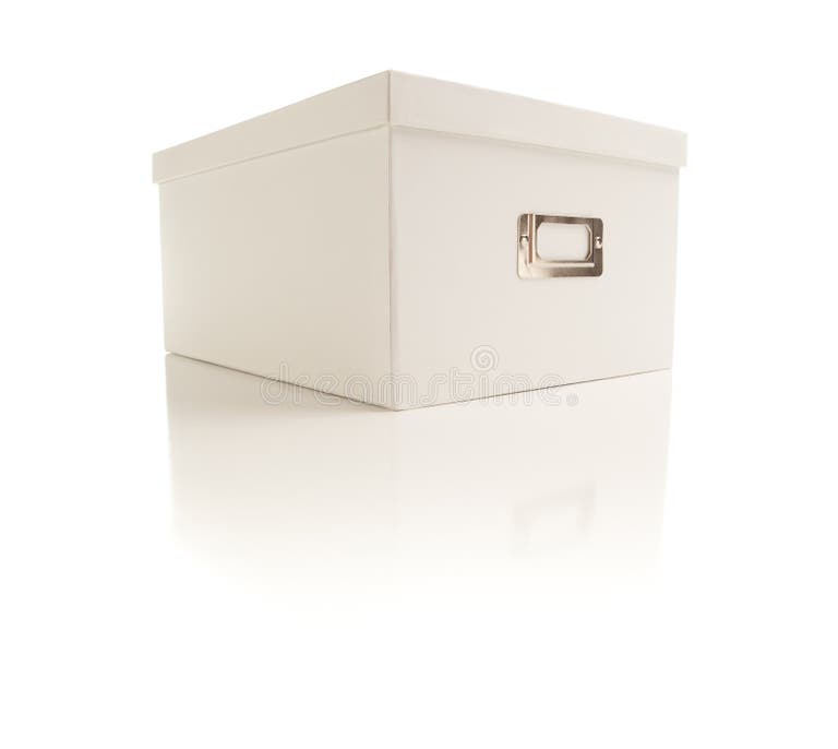 White File Box Isolated on Background Stock Image - Image of close ...