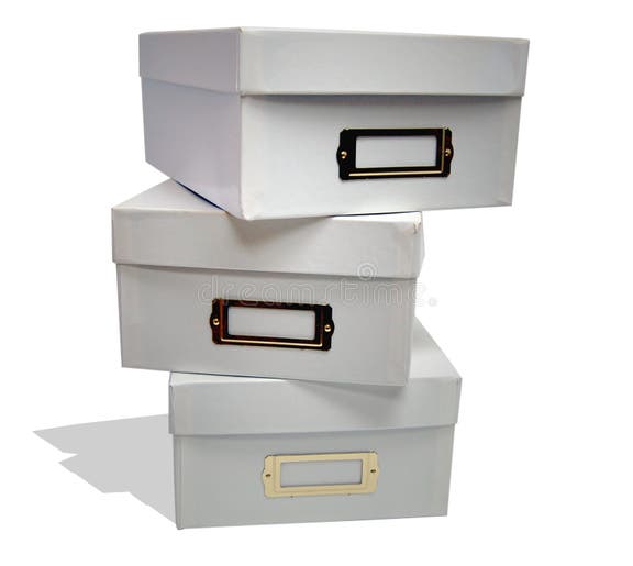 White File Boxes stock photo. Image of home, labeled, office - 4034340