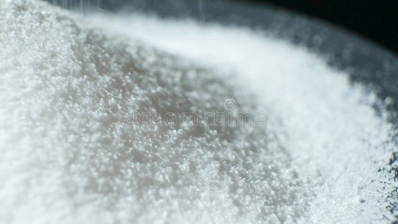 White Finely Ground Rock Salt Pour Slow Motion. Stock Video - Video of ...