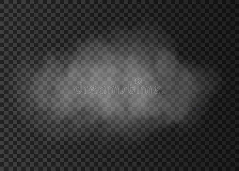 White Fire Smoke Cloud On Transparent Background. Stock Vector ...