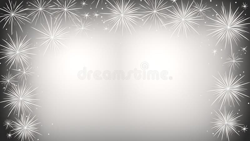 A White Fireworks Background with Stars and Sparkles Stock Illustration ...