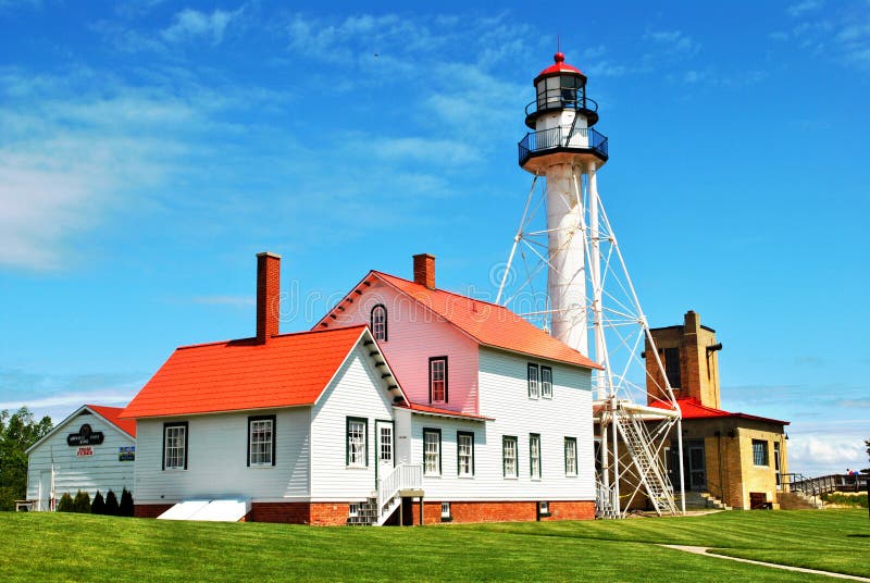 White Fish Point Lighthouse Stock Photo - Image of lighthouse, michigan ...