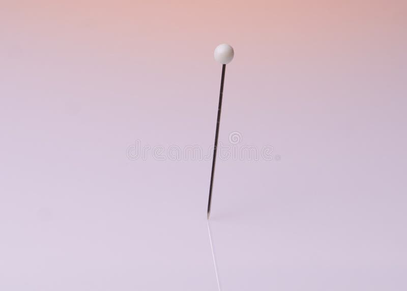 Fixing Material Pin with a White Head Stock Photo - Image of materialn ...