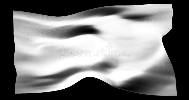 White Flag Isolated Realistic Waving. Cotton Fabric Texture Stock Photo ...