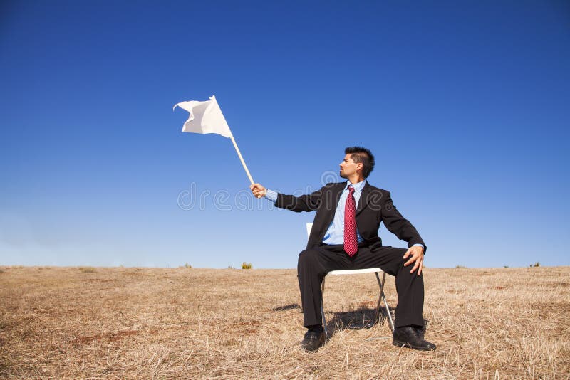 White flag for surrender stock image. Image of looking - 22835809