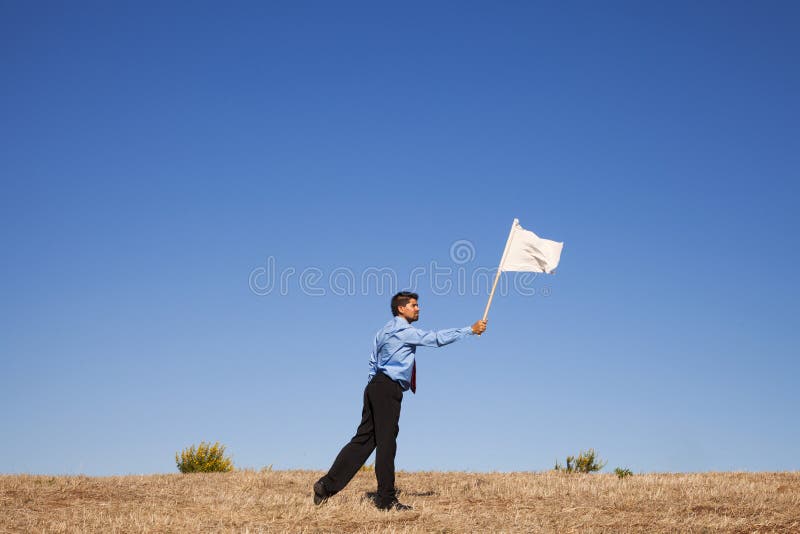 White flag for surrender stock image. Image of looking - 22835809