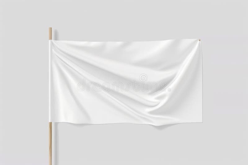 White Flag - Symbol of Peace and Surrender Stock Image - Image of ...