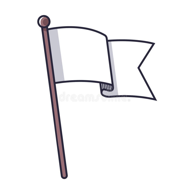 White flag of surrender stock illustration. Illustration of concept ...