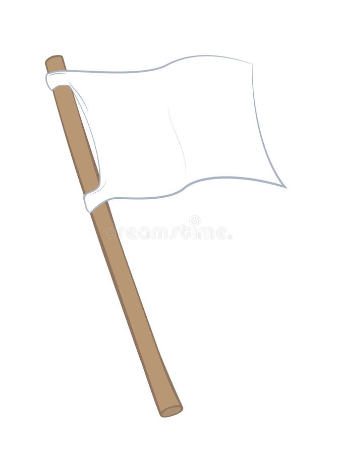 White Flag Waving Capitulation Surrender Symbol Stock Vector ...