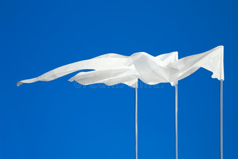 Two white flags stock image. Image of large, plain, message - 15726057