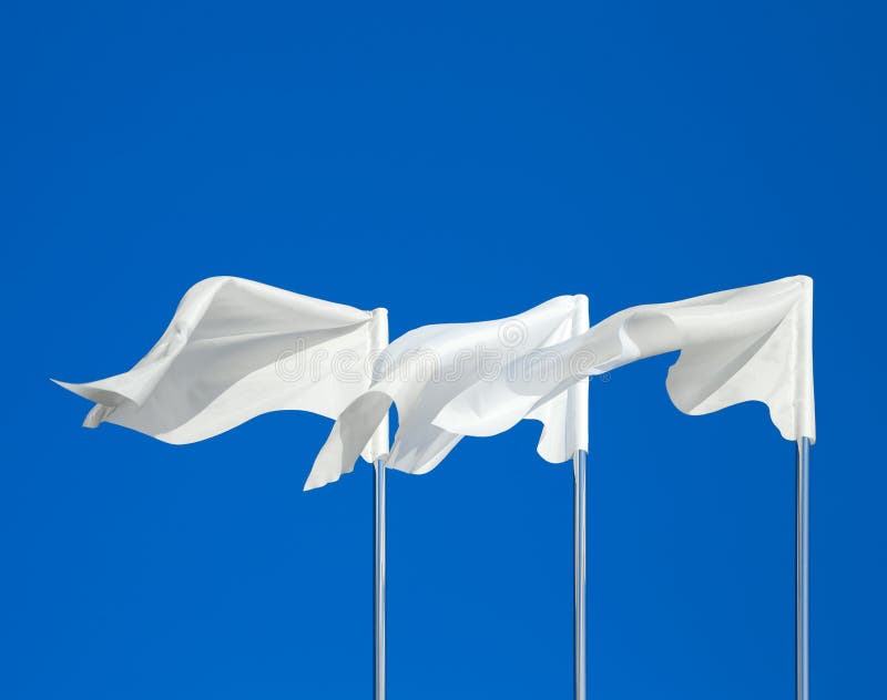 Two white flags stock image. Image of large, plain, message - 15726057