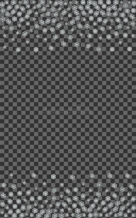 White Flake Background Vector Transparent. Confetti Xmas Illustration ...