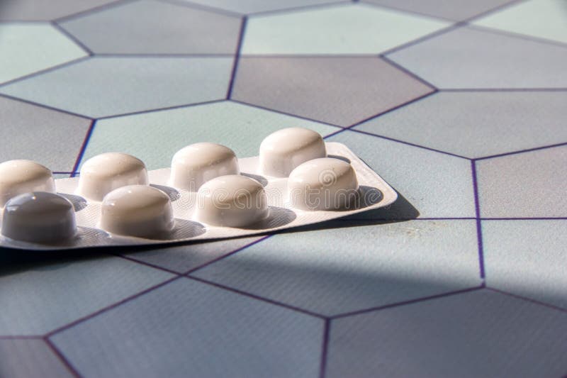 White Flake of Tablets Up Close Stock Image - Image of close, shadows ...