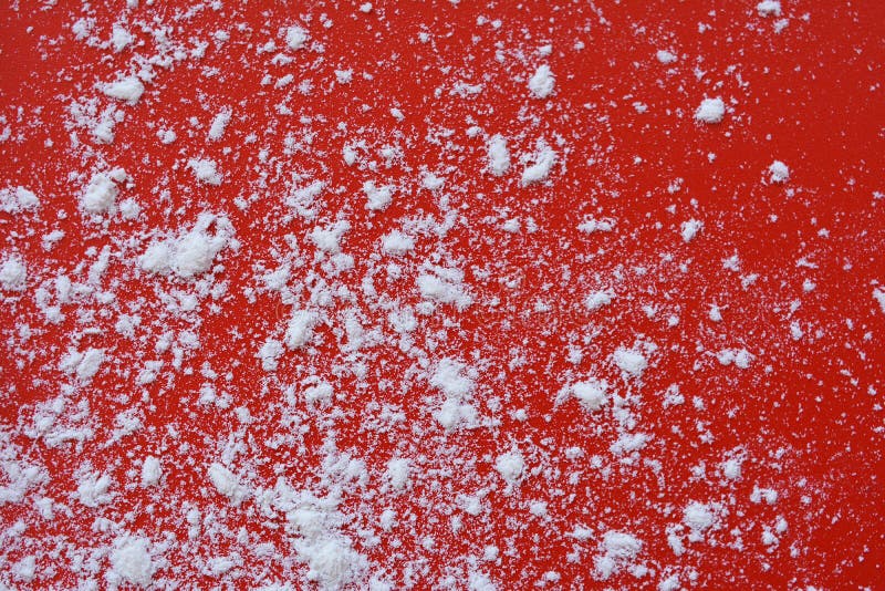 White Flakes on a Red Background. Bright Colors on Abstraction. Stock ...