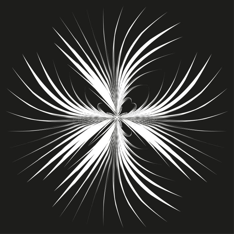 White Flash Burst. Dynamic Star Shape. Radial Light Vector. Abstract ...