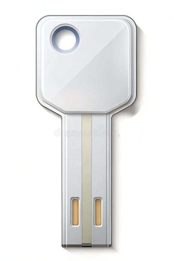 White Flash Memory that Looks Like Key Isolated Stock Illustration ...