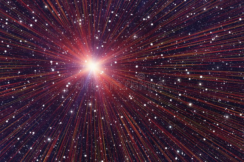 White Flash on a Space Stars Backgrounds Stock Illustration ...