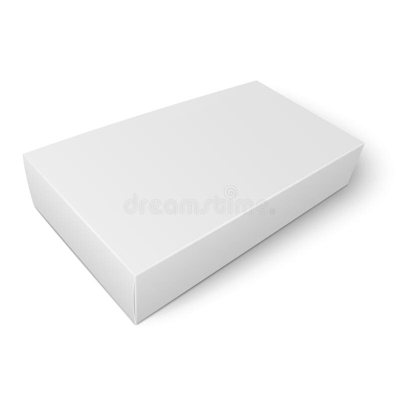 White Flat Paper Box Template Stock Vector - Illustration of package ...