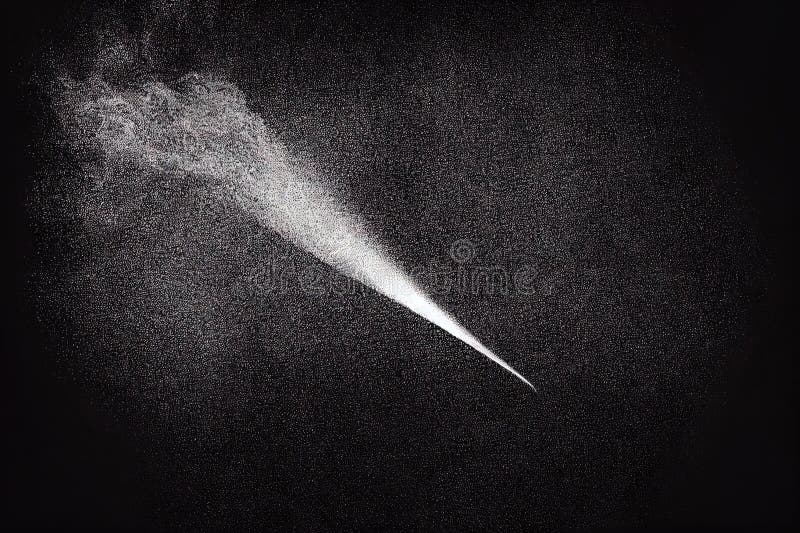 White Float Abstract Lines, Water Droplets Swirl from the Humidifying ...