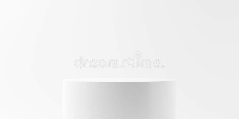 White Floating Empty, Blank Dais, Podium or Platform in Front of White ...