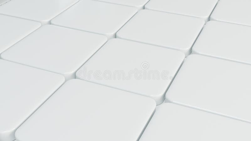 White Floortiles Render in 3d Stock Illustration - Illustration of ...