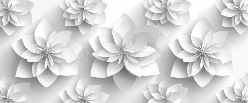 White Floral Design Full of Flowers and Leaves Stock Photo - Image of ...