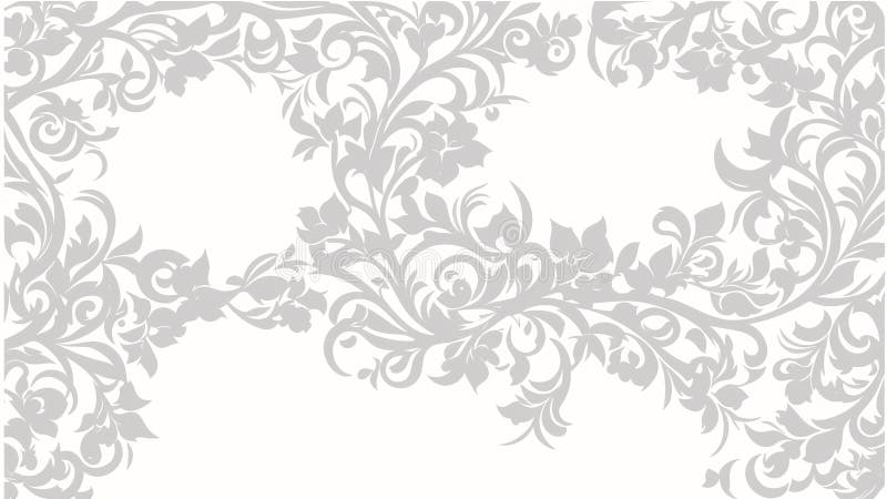 A White Floral Pattern with a White Background Stock Illustration ...