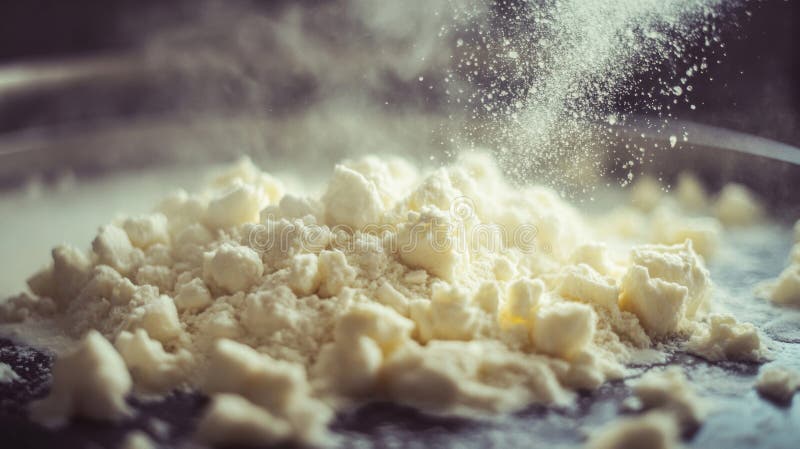 White Flour Pile Baking Ingredient Preparation Stock Illustration ...