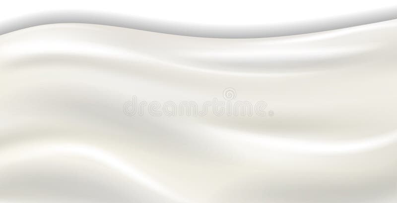 White Flow. Realistic Liquid Cream or Dairy Yogurt Stock Vector ...