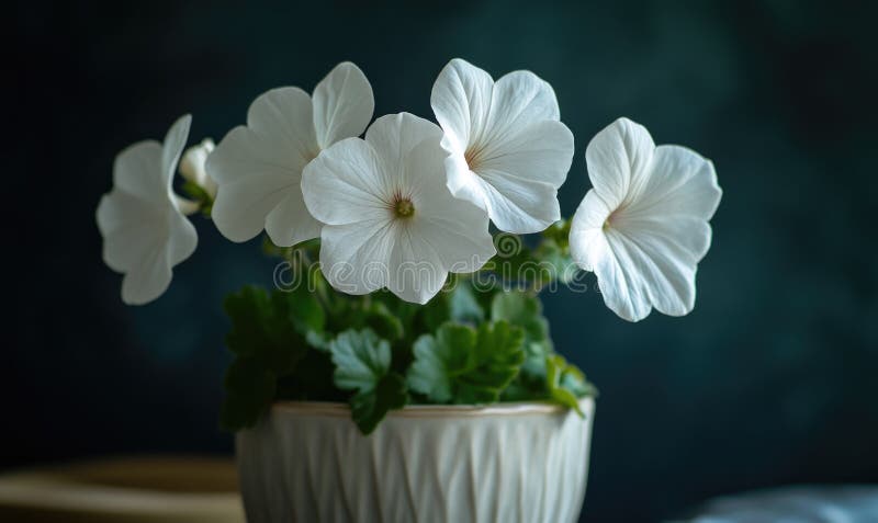 A White Flower Arrangement in a White Vase Stock Image - Image of plant ...