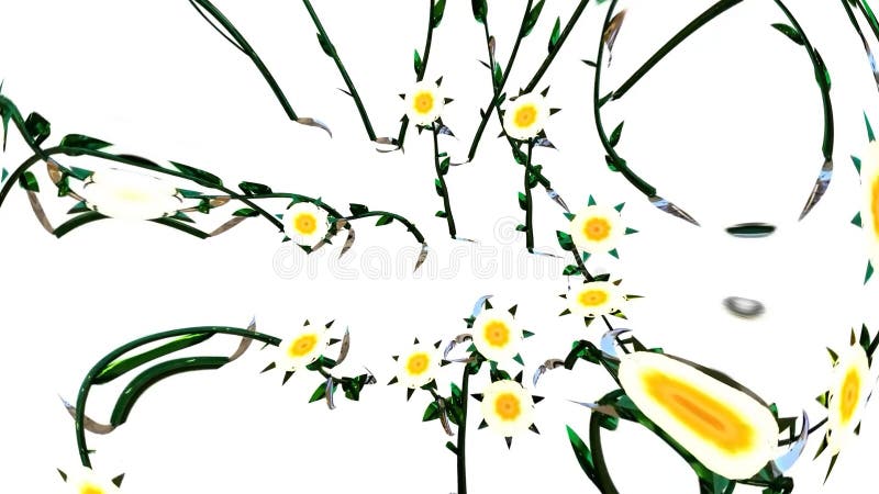 White Flower Botanical Rendering Stock Image - Image of meadow, outdoor ...