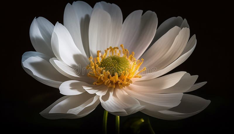 White Flower with Delicate Petals, Made with Generative AI Stock ...