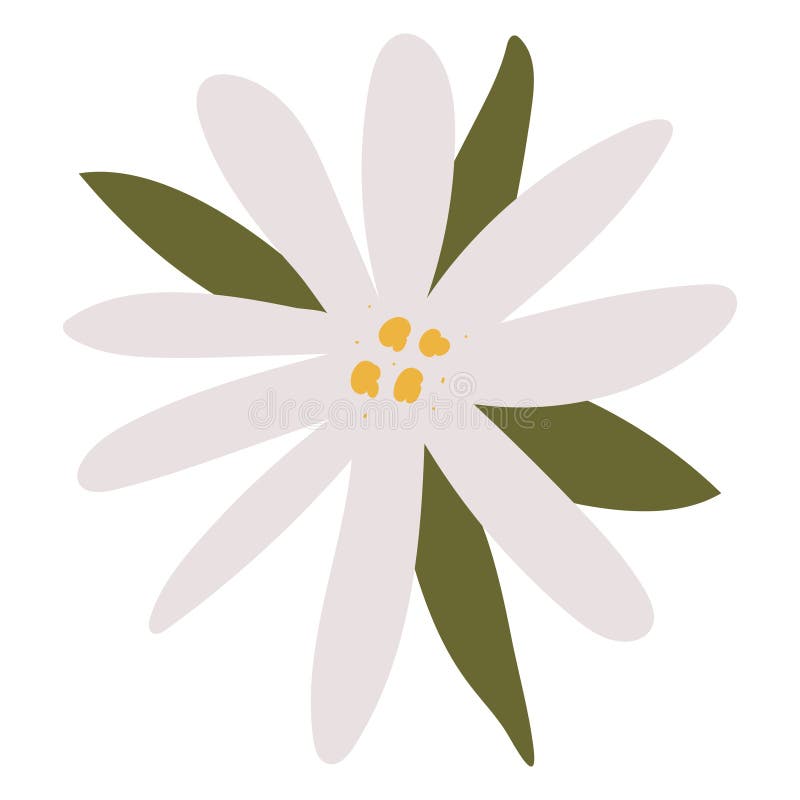 White flower icon stock vector. Illustration of floral - 264977991