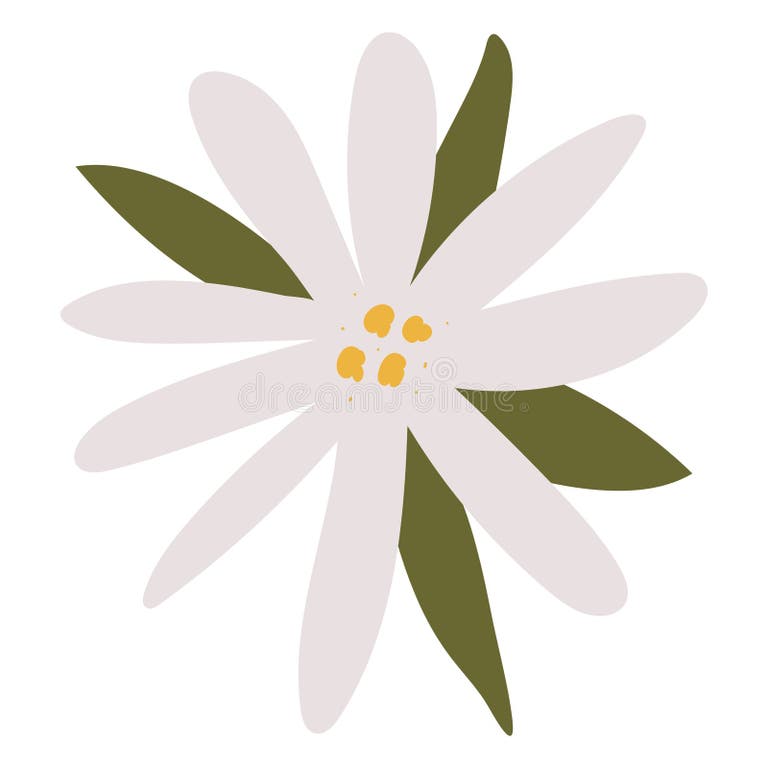 White flower icon stock vector. Illustration of floral - 264977991