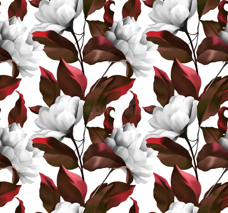 White flower pattern stock illustration. Illustration of endless ...