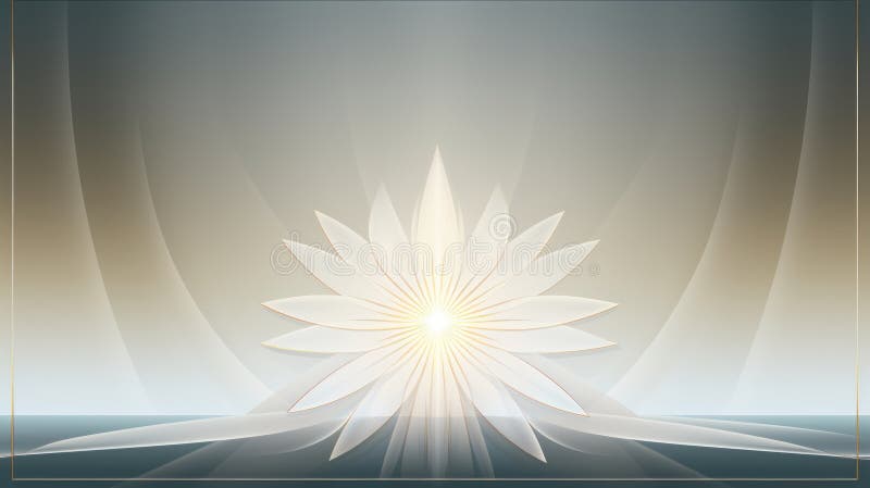 A White Flower with Rays of Light Coming from it Stock Illustration ...