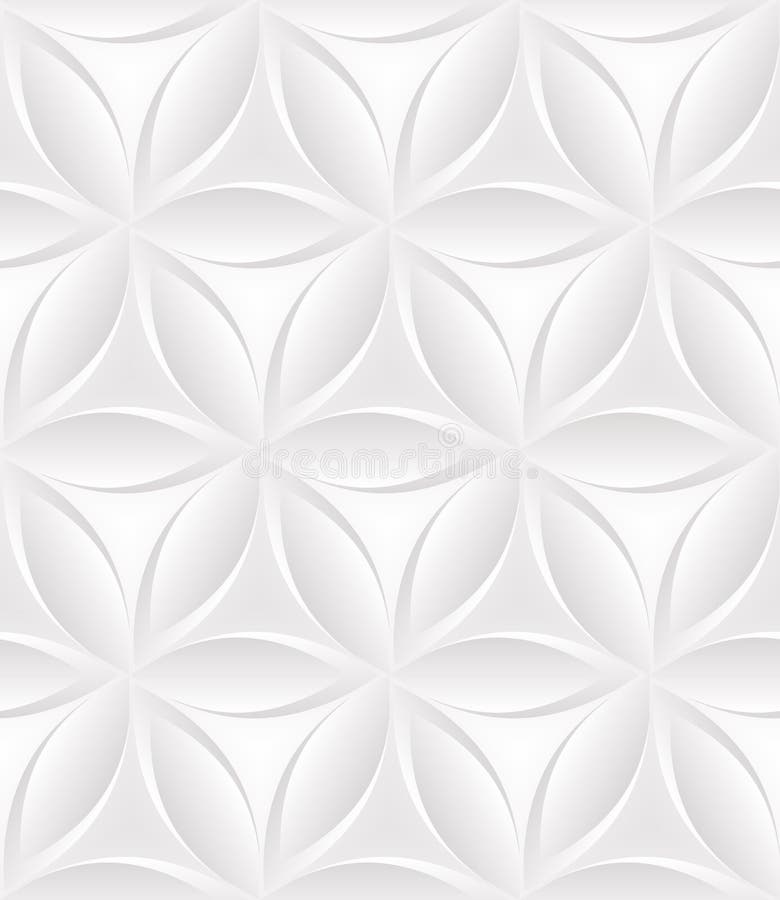 White Flower Seamless Pattern. Repeating Abstract Light Floral ...