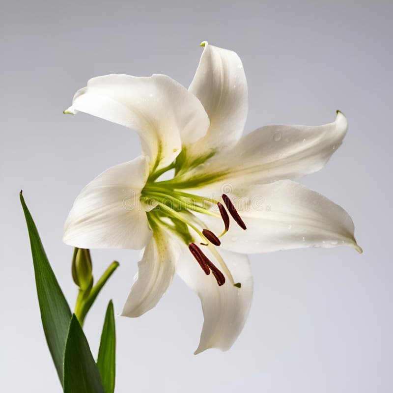 A White Flower that is on the Side of a Table Stock Illustration ...