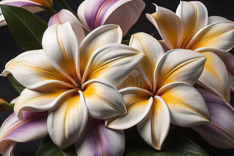 White Flower on a Solid Color Background. Ai Generative Stock ...