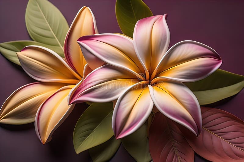 White Flower on a Solid Color Background. Ai Generative Stock ...